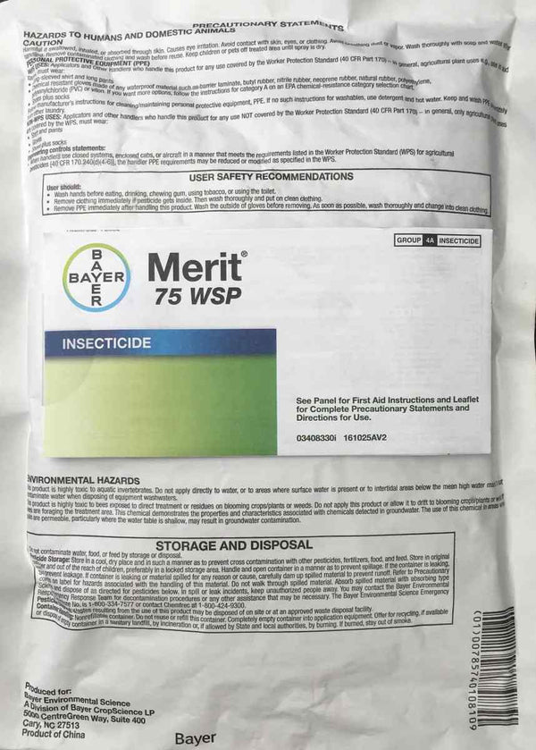 Merit 75 WSP Bayer Envu insecticide